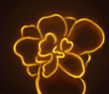 glowing flower - ibisPaint