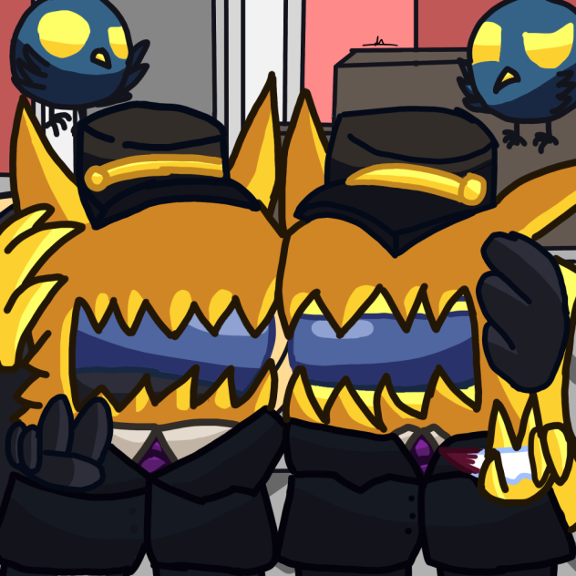 Black crewmate x yellow impostor - ibisPaint