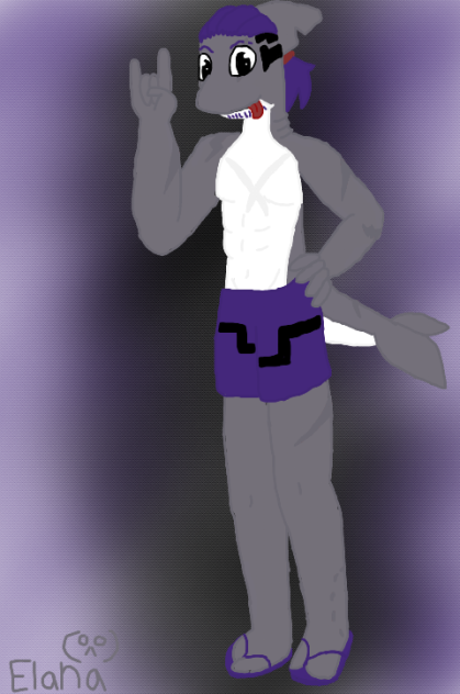 tony the shark furry - ibisPaint