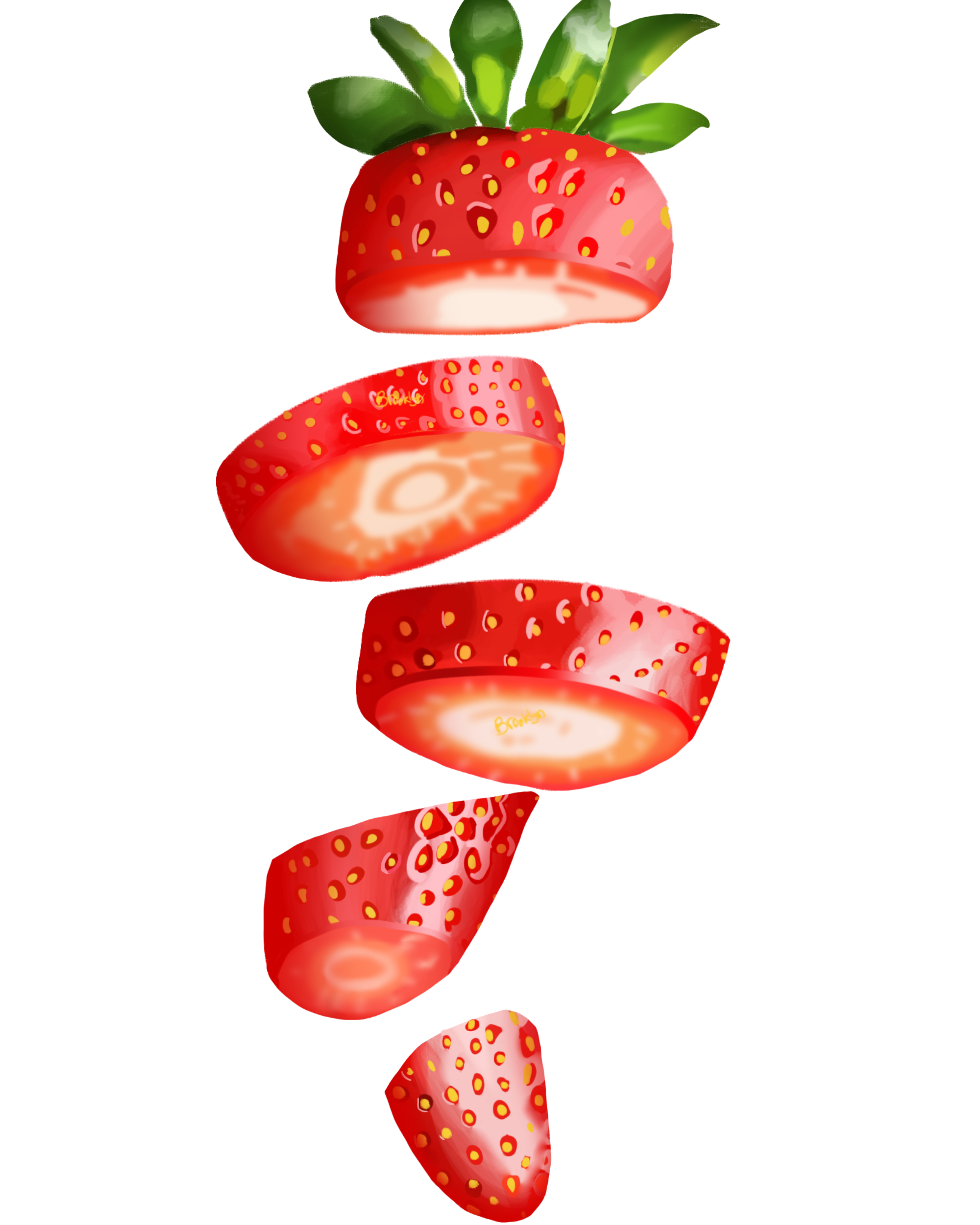 Sliced Strawberry - ibisPaint