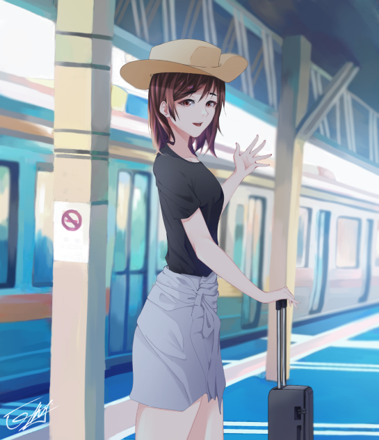 pick up girlfriend - ibisPaint