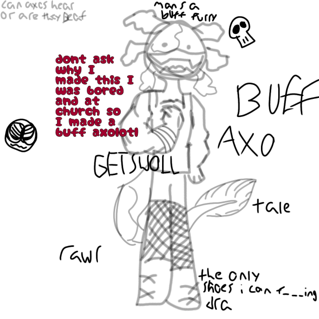 BUFF AXOLOTL - ibisPaint