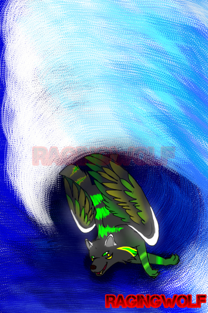 Flying Sky World Wolf - ibisPaint