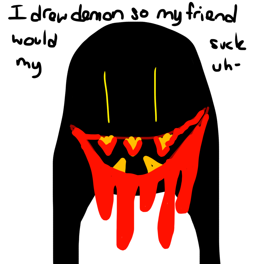 Silly demon drawing - ibisPaint