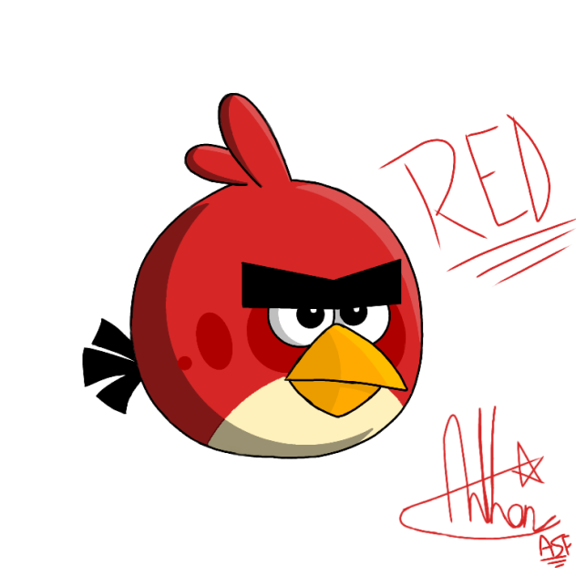 Red angry birds - ibisPaint