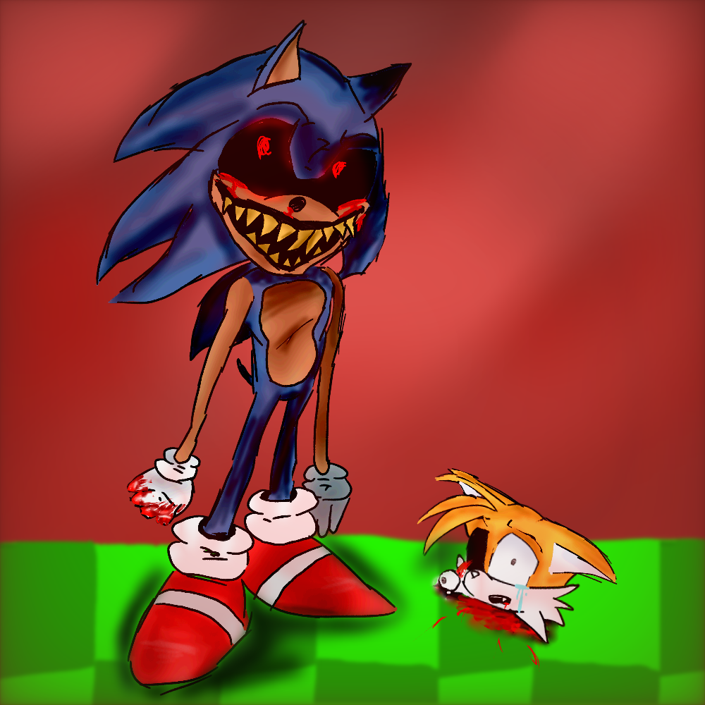sonic.exe and Tails - ibisPaint