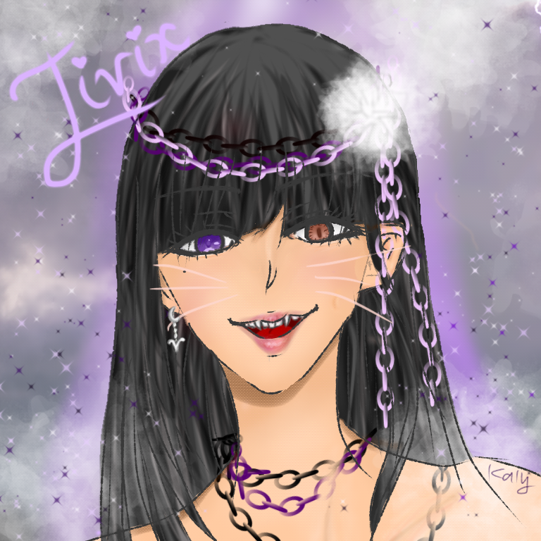 Jivix the Chained Cat Demon. My First OC - ibisPaint