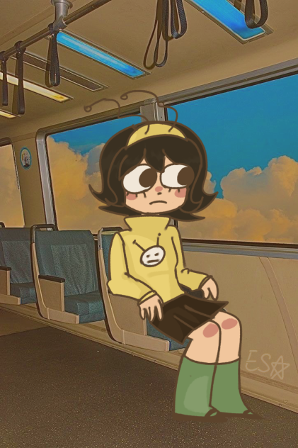 Leslie on a bus!!! - ibisPaint