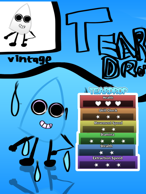 Teardrop bfdi + dandy world = - ibisPaint