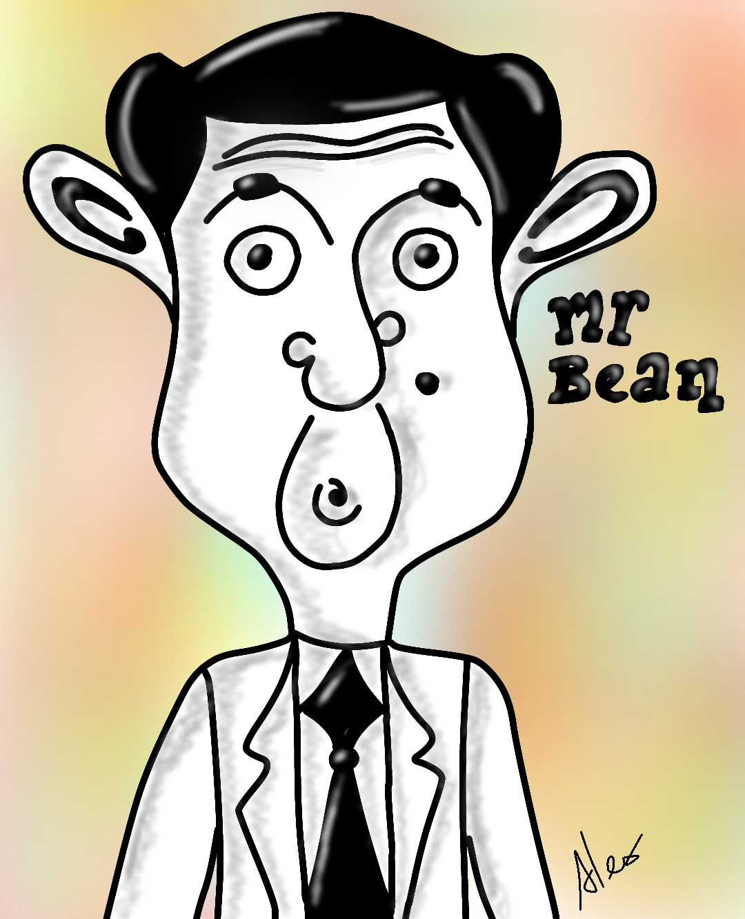 mr. Bean cartoon - ibisPaint