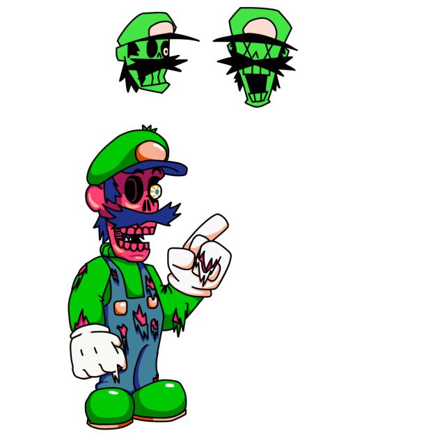 Ihy Luigi FNF concept - ibisPaint