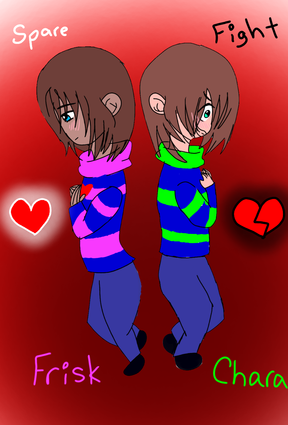 frisk-chara-2 - ibisPaint