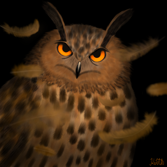 Eurasian Eagle-Owl - ibisPaint