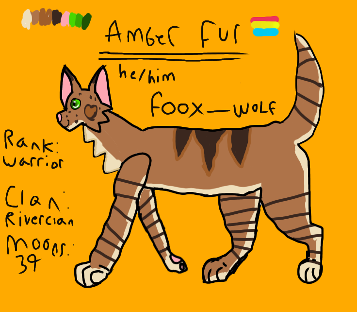 amber fur warrior cats oc - ibisPaint
