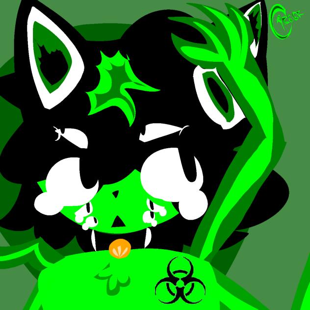 toxic waste kitty - ibisPaint