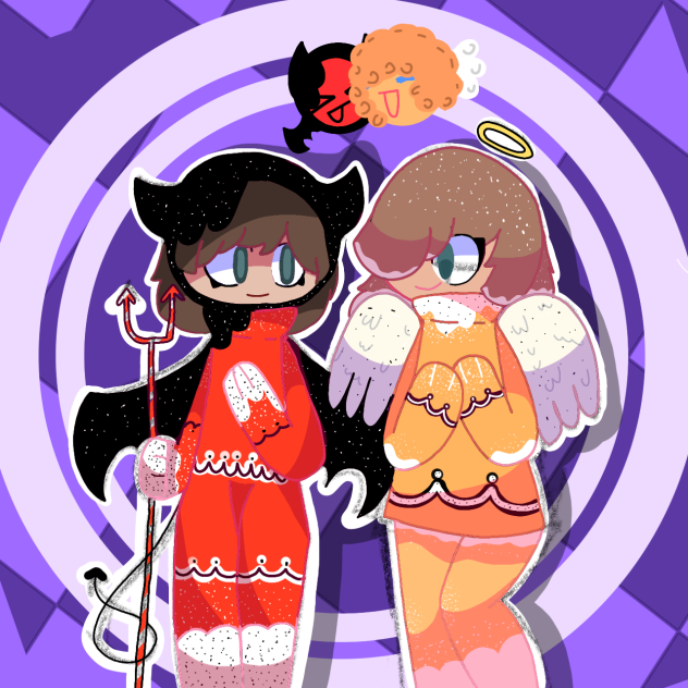 Angel & Devil cookie costume - ibisPaint