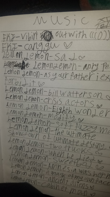 bad handwriting and music taste - ibisPaint