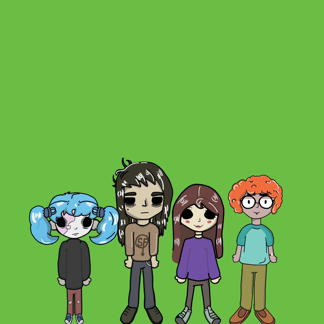 Sally face fanart (Sal,Larry,ash,Todd) - ibisPaint