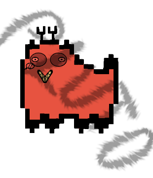 cursed cat alastor but annoying dog - ibisPaint