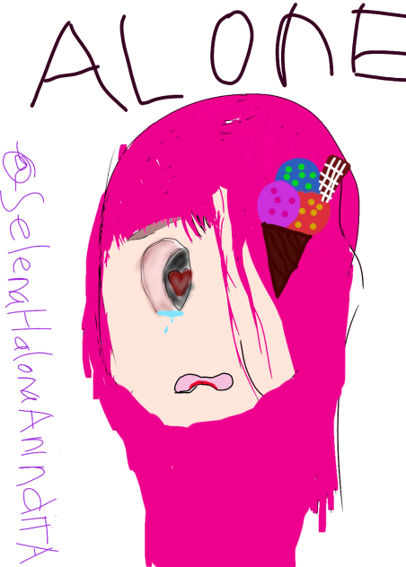 Pinky Is Alone - ibisPaint