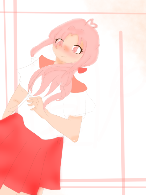 Pink school girl-not finished - ibisPaint