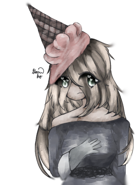 Girl with Fallen Ice Cream Cone - ibisPaint