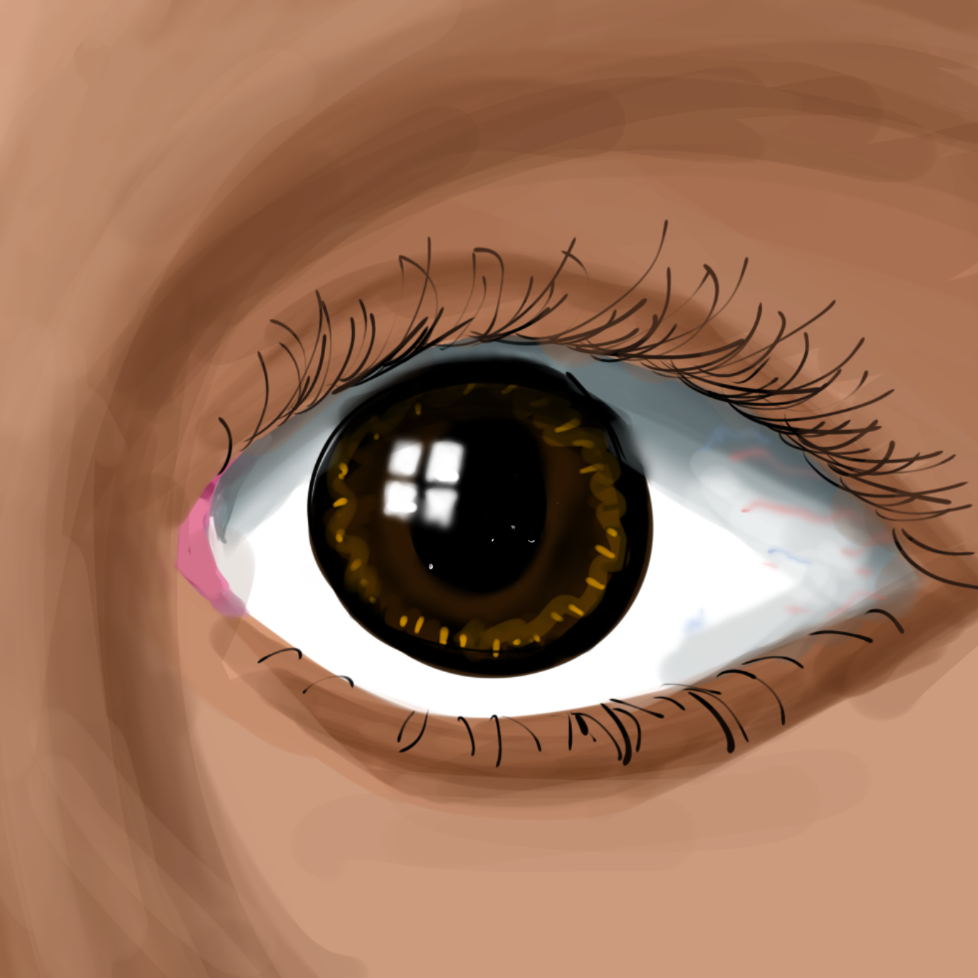 Eye drawing without blending brush - ibisPaint