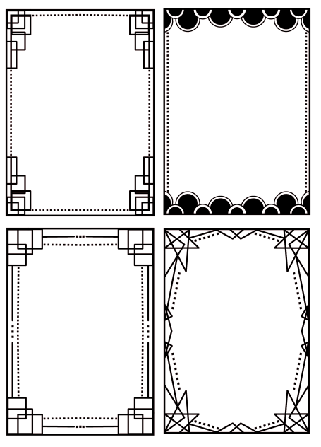 Simple Chinese Frames Black - ibisPaint