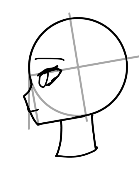How to draw female side profile - ibisPaint