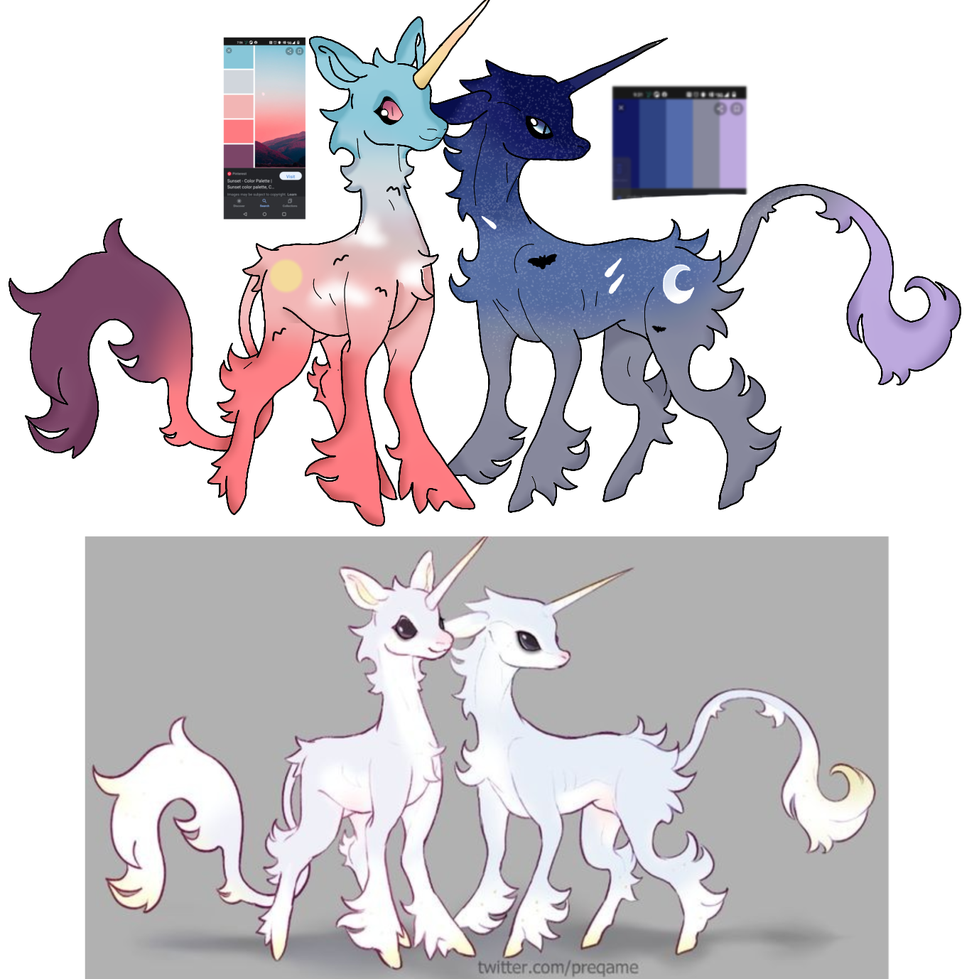 Dawn&dusk unicorns - ibisPaint