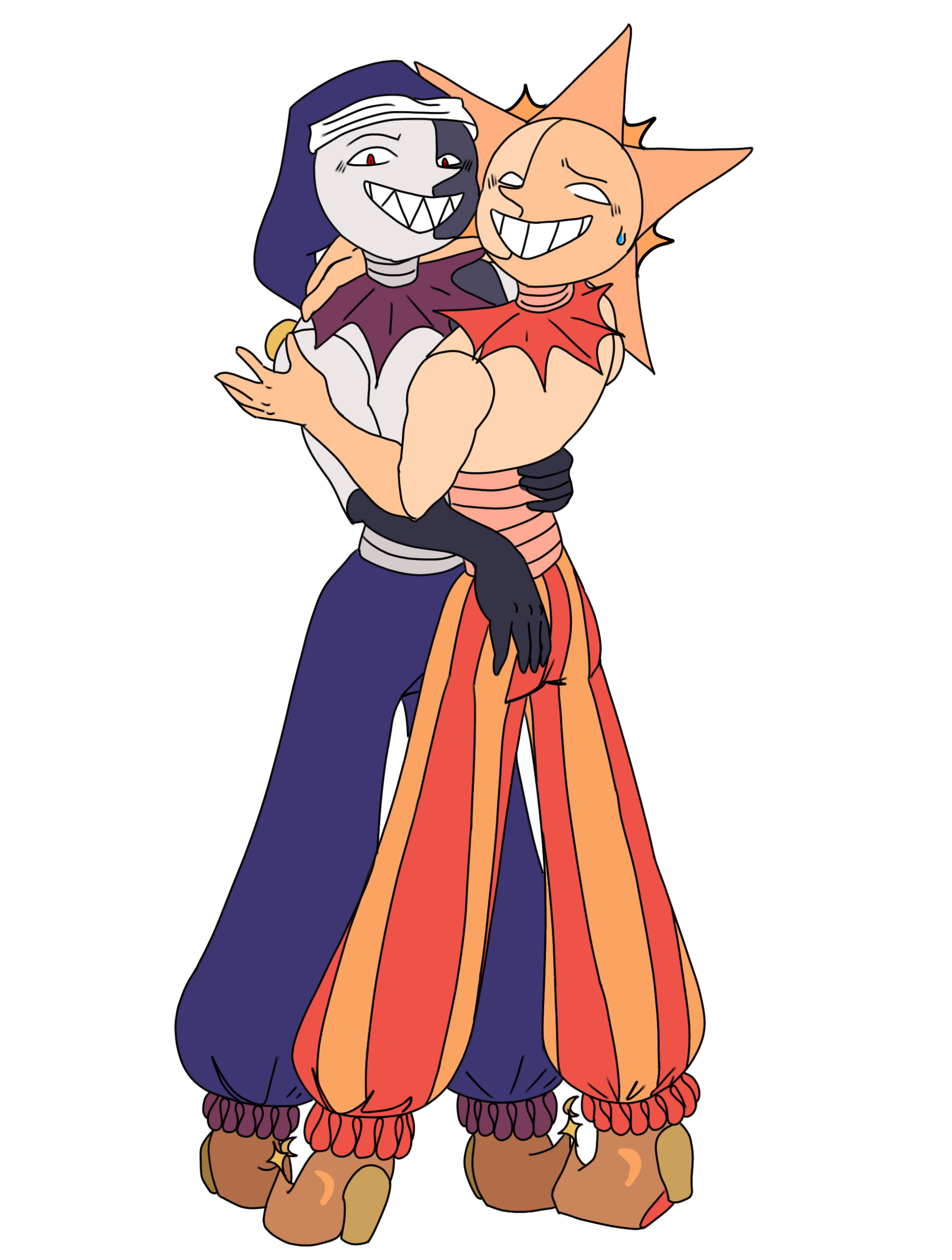 Sun and Moon dancing Redraw! - ibisPaint