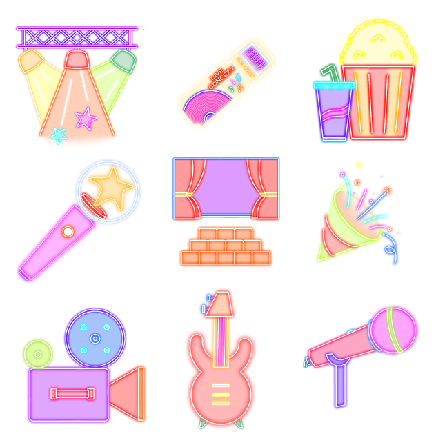 Neon signs for concert - ibisPaint