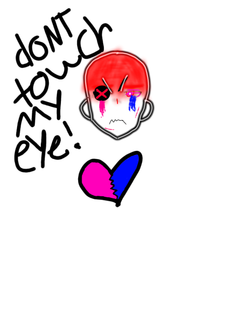 don't touch my eye - ibisPaint