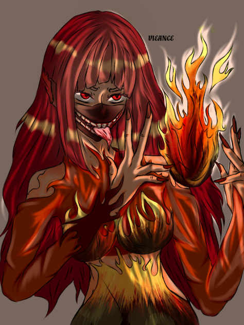 Fire Mage Villain Lady - ibisPaint