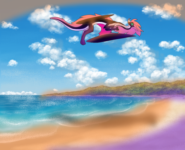 Toucan flying! BG by Chewyennui on DA - ibisPaint