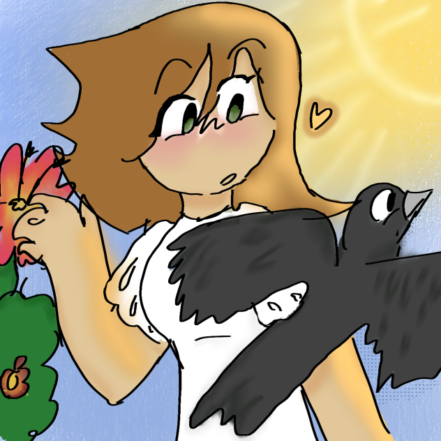 a crow flying by - ibisPaint