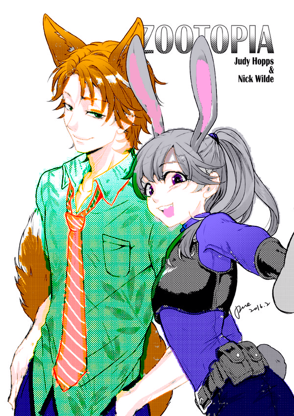 nick wilde x judy hopps zootopia - ibisPaint