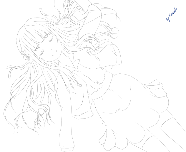 Relaxing mood《uncolored 》 - ibisPaint