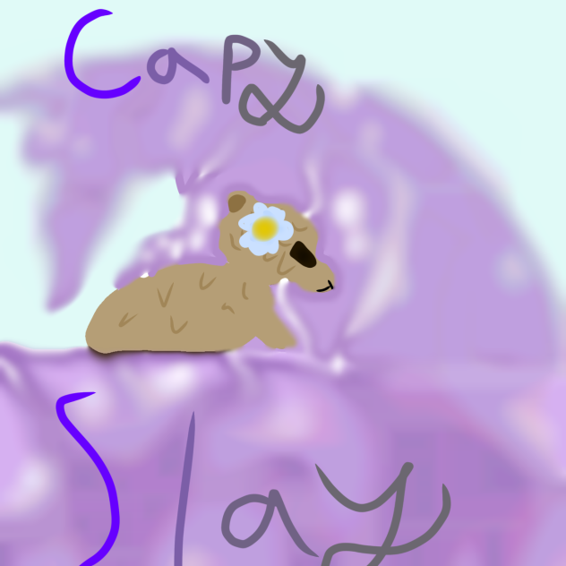 Capybara in flower sea - ibisPaint