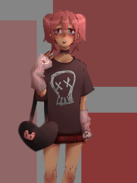 random pink girl OcO - ibisPaint