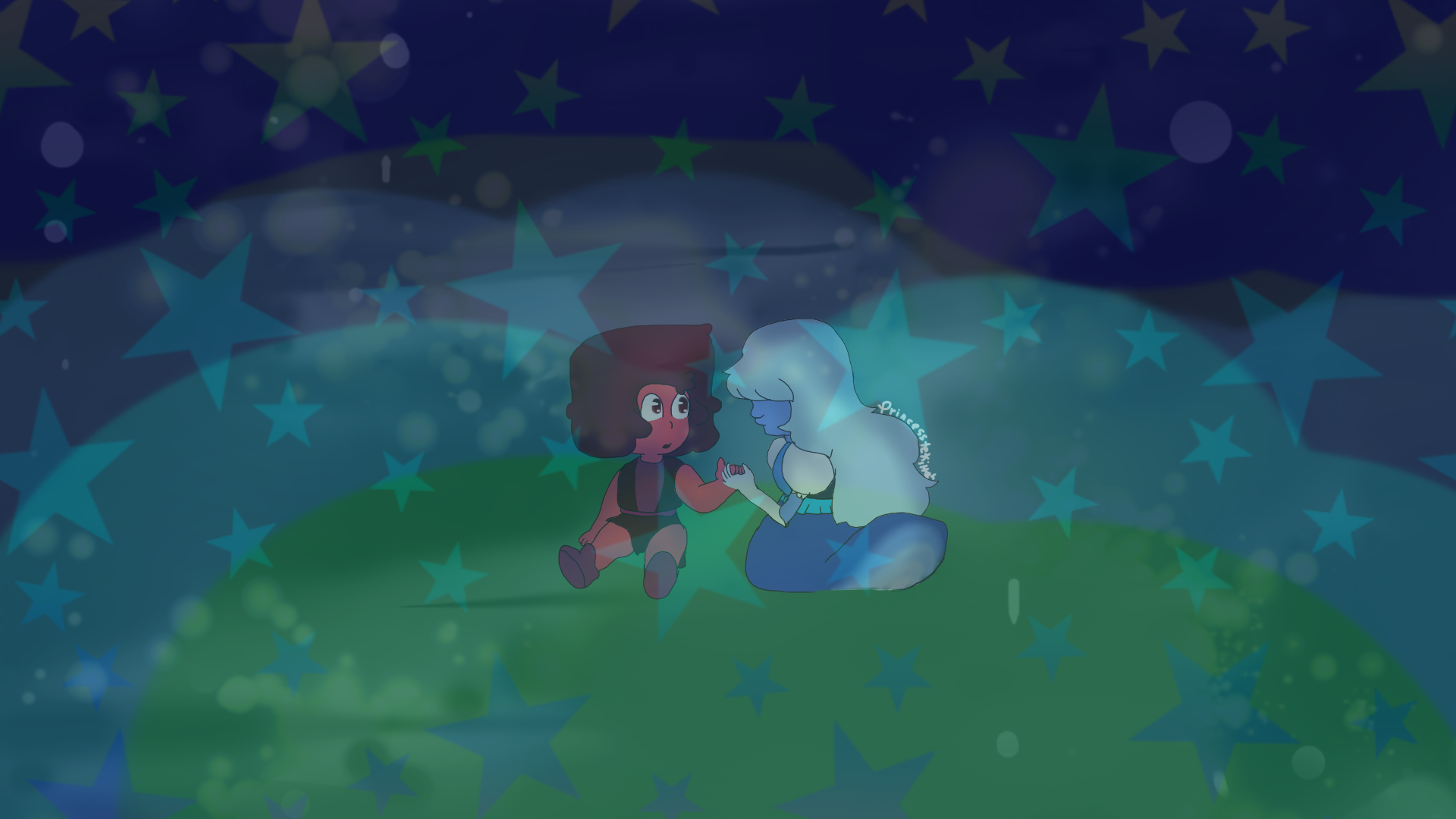 Ruby and Sapphire screen cap - ibisPaint