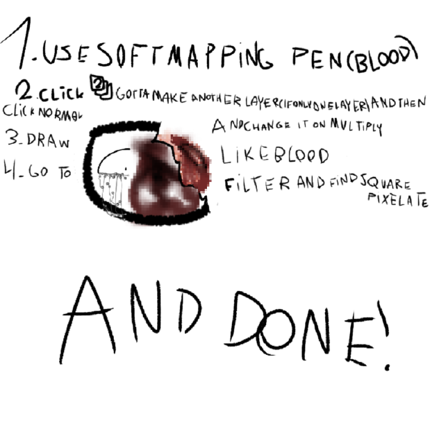 how I make blood - ibisPaint
