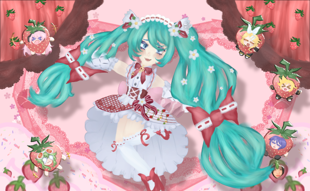 Strawberry Miku - ibisPaint