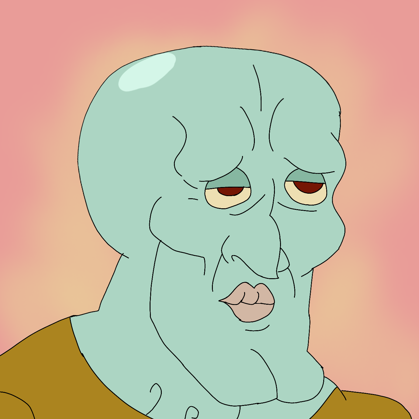 handsome squidward 🤙 - ibisPaint