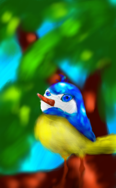 Tự vẽ con chim cute 😍😚 - ibisPaint