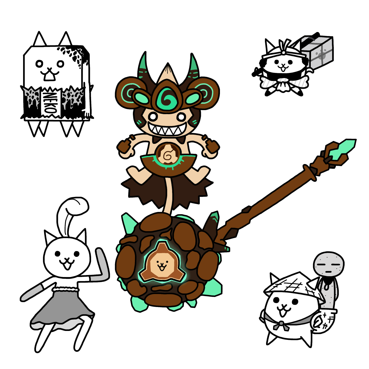 Some Battle Cats units - ibisPaint