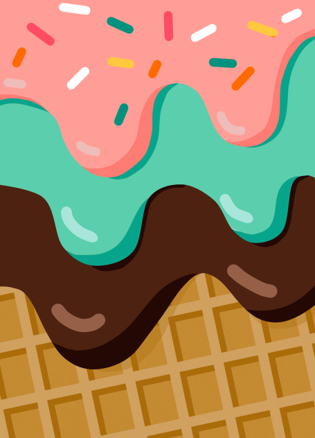 Mint Choco Sundae Wallpaper - ibisPaint