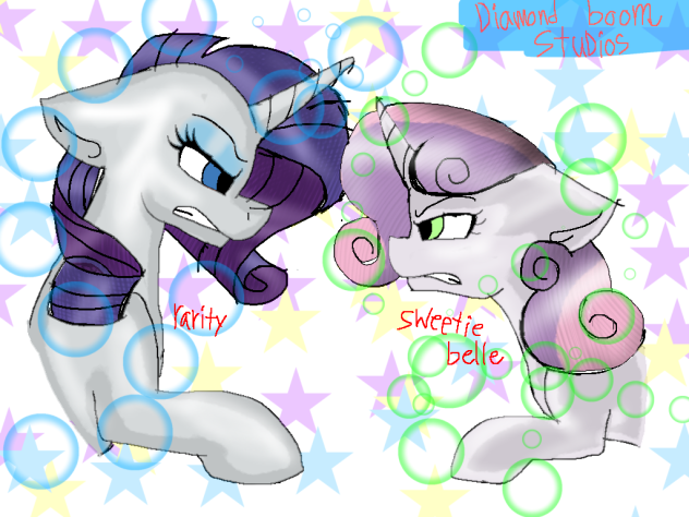 rarity and sweetie belle - ibisPaint