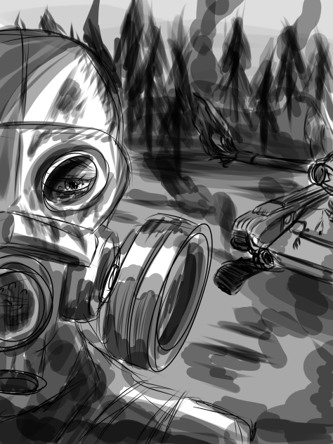 Gas mask doodle full #3 - ibisPaint