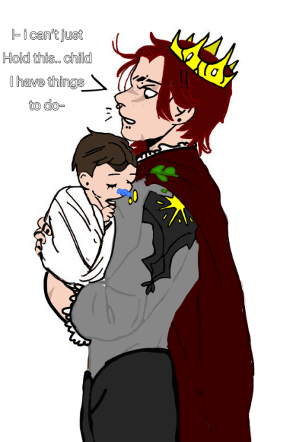 He doesn’t know how to handle kids hehe - ibisPaint